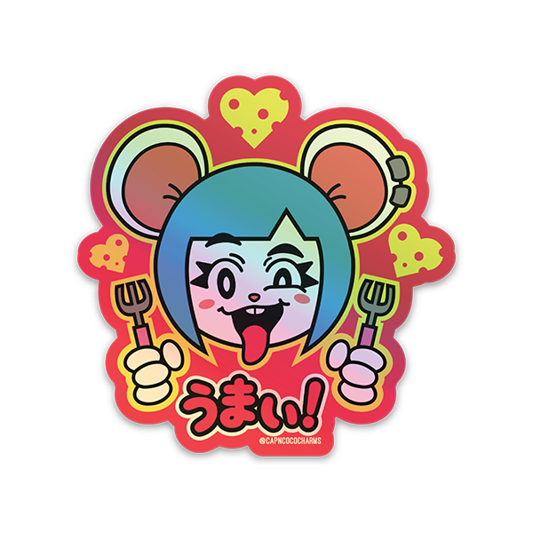 Holographic Mouse Girl Sticker - Pop'n Pak – Pop'nPak